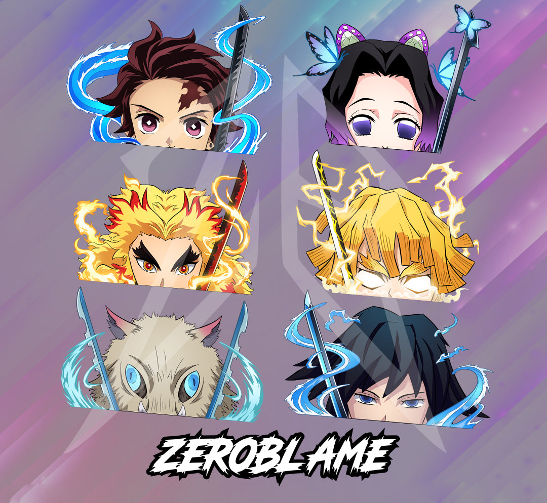 Demon Slayer Peeker Stickers – zeroblame